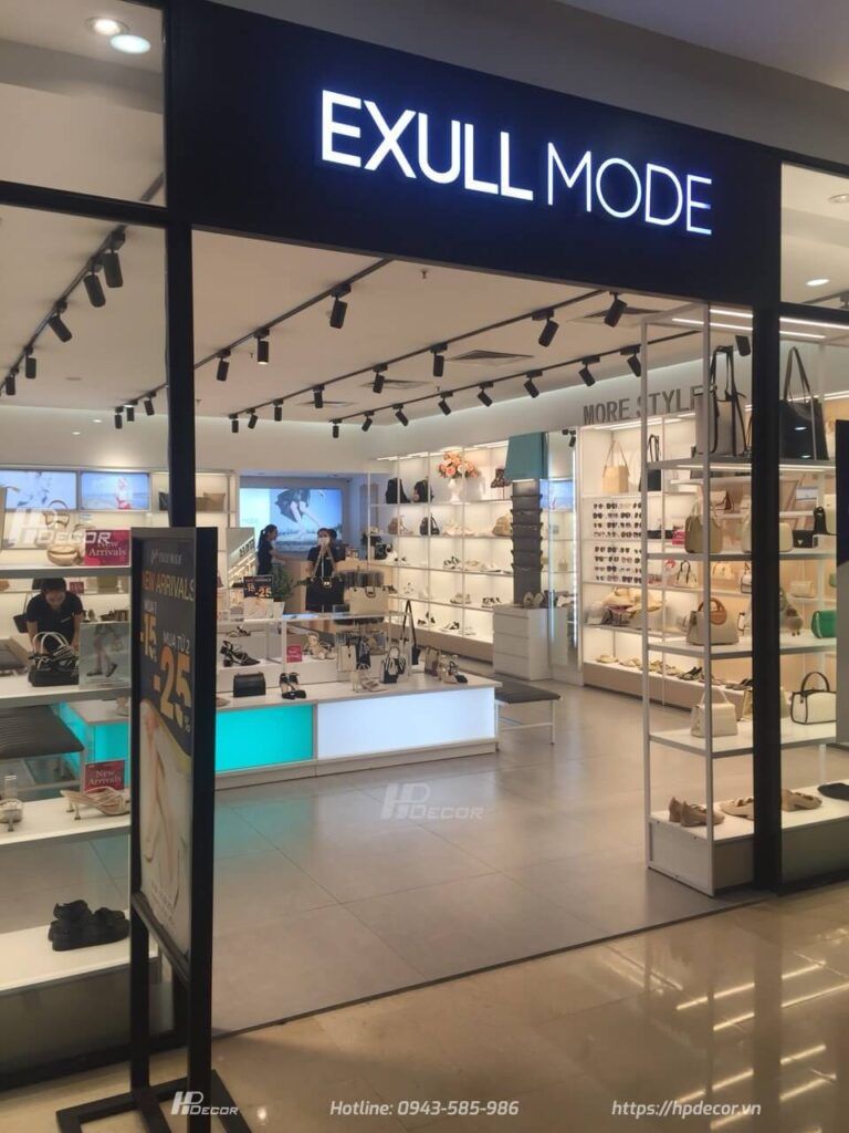 Thi công shop túi xách & giày dép cao cấp Exull Mode (75m2) tại Thanh Xuân - HPdecor