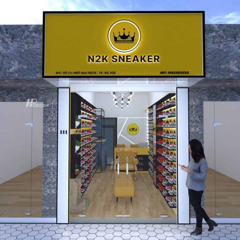 Thiết kế shop giày N2K SNEAKER (18m2) tại Cầu Giấy - HPdecor