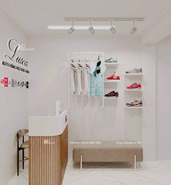 Thiết kế shop thời trang LUSEA (30m2) tại Long Biên